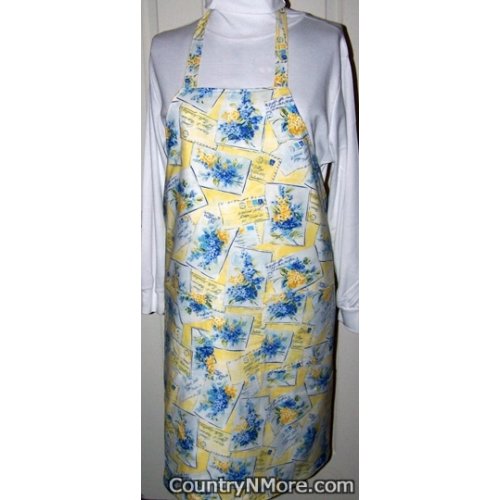 Yellow Floral Reversible BBQ Apron