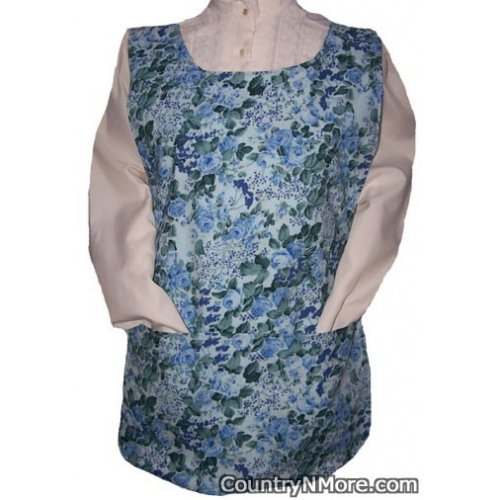 Blue, Yellow, And Gold Floral Cobbler Apron