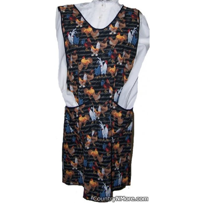 Vintage Country Rooster Slip Over Apron (Sizes 18-20)