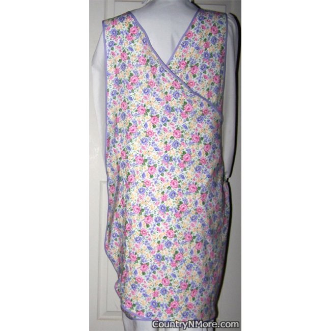 Vintage Slip Over Floral Crossover Apron (Sizes 18-20)