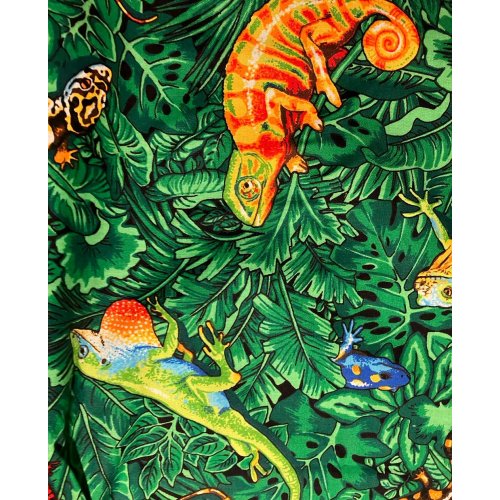 All About Lizards Reptiles, Geko, Skink Cotton Jungle Print Children's ...